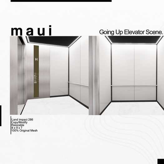 Second Life Marketplace - Maui - Going Up Elevator Scene